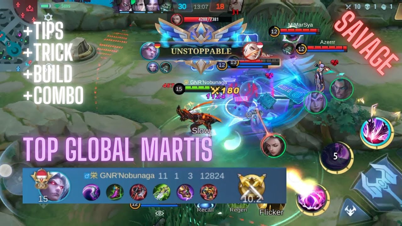 TOP GLOBAL MARTIS VS FREDRINN | BUILD HARAM | MARTIS BUILD TERSAKIT 2023 EXP LANE | MOBILE ...