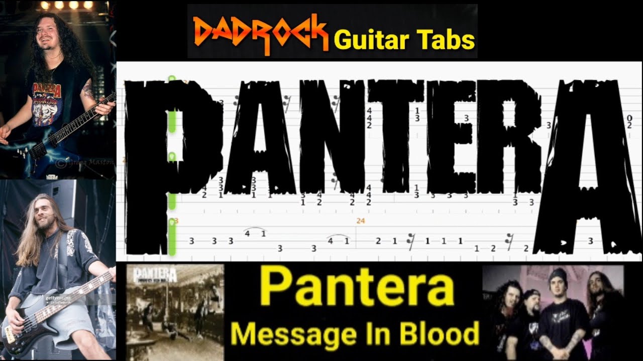 Message In Blood - Pantera - Guitar + Bass TABS Lesson - YouTube