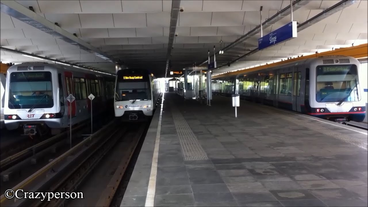RET Metro Combi Type B op Slinge Rotterdam richting het keerspoor (Lijn ...