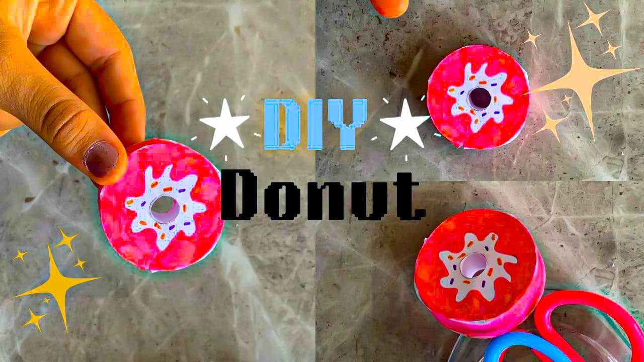 How to make a Donut with Paper | DIY | Craft - YouTube
