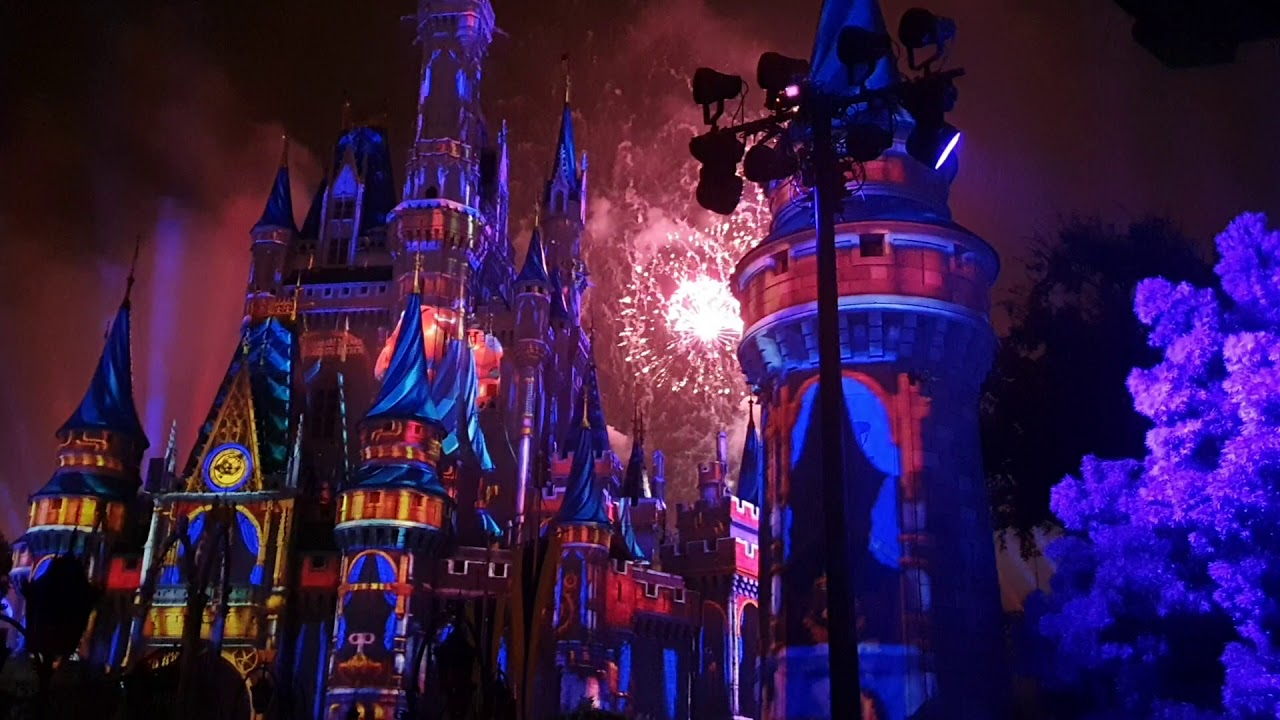 Laser Show Magic Kingdom Disney World Orlando - YouTube