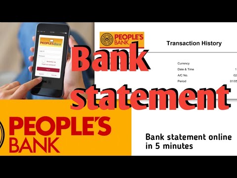 Peoples #Bank statement online - YouTube