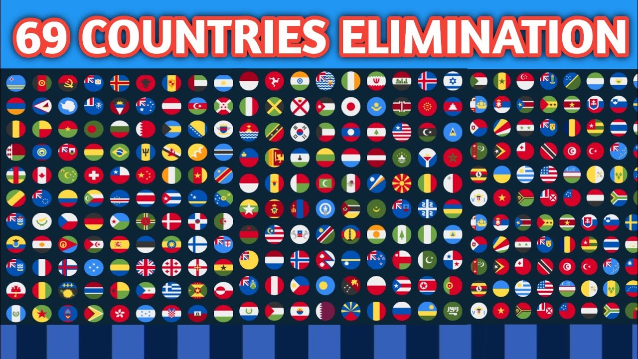 69 Countries & 68 Times Elimination Country Marble Race Tournament in ...