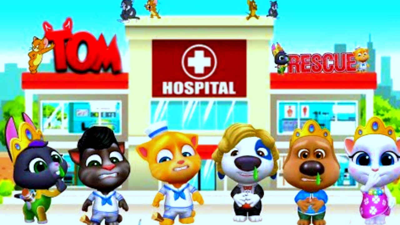 my talking Tom hospital 🏥😂 || talking Tom hospital 2 🤣😂 || talking Tom ...