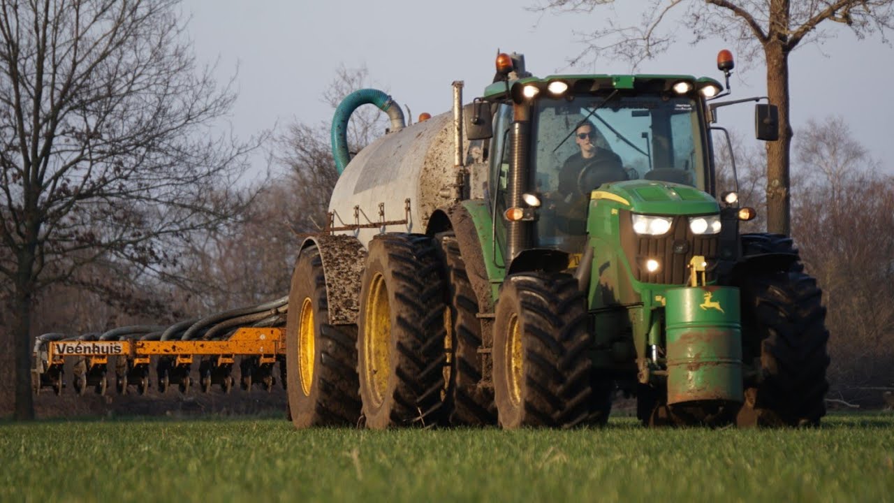Injecting slurry | slurry season 2024 | John Deere 6140R + Veenhuis ...