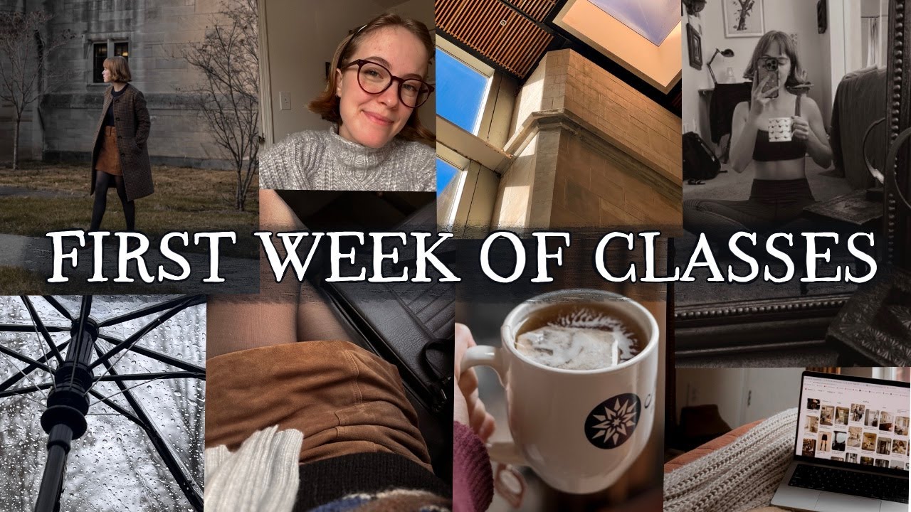 First Week Of Classes Vlog || busy days, feeling vulnerable & shop ...