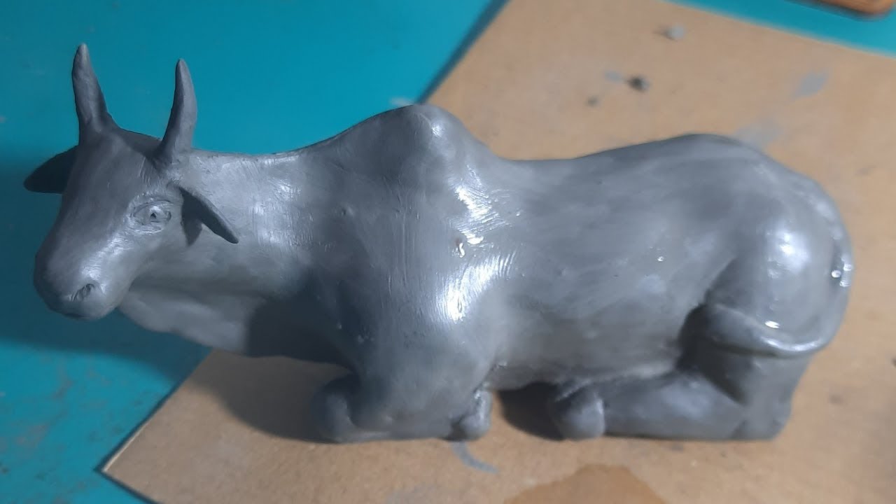 Clay art || making nandi maharaj using clay|| - YouTube