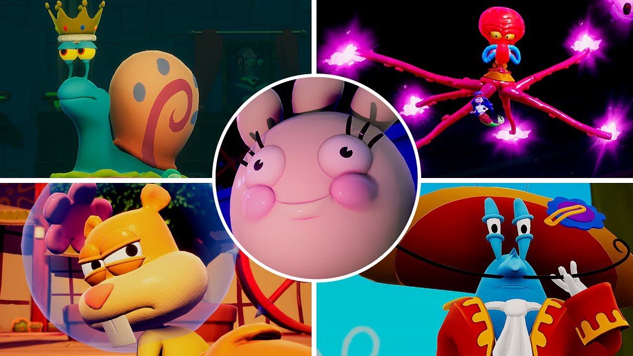 SpongeBob SquarePants: The Cosmic Shake - ALL BOSSES (Full Game No ...