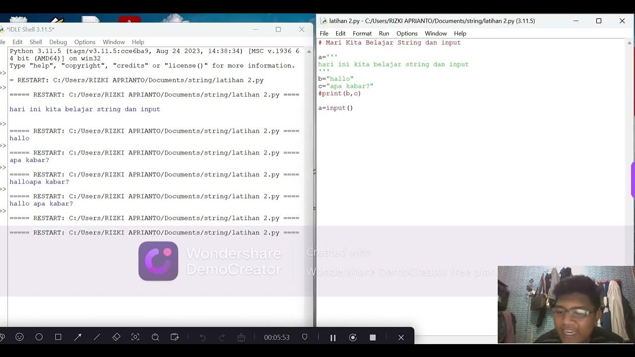 tutorial menggunakan python#2 - YouTube