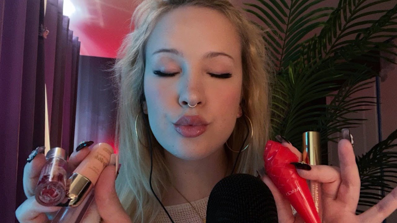 Lip balm the wrong way, kisses, & spit painting | Tingle Master ASMR - YouTube