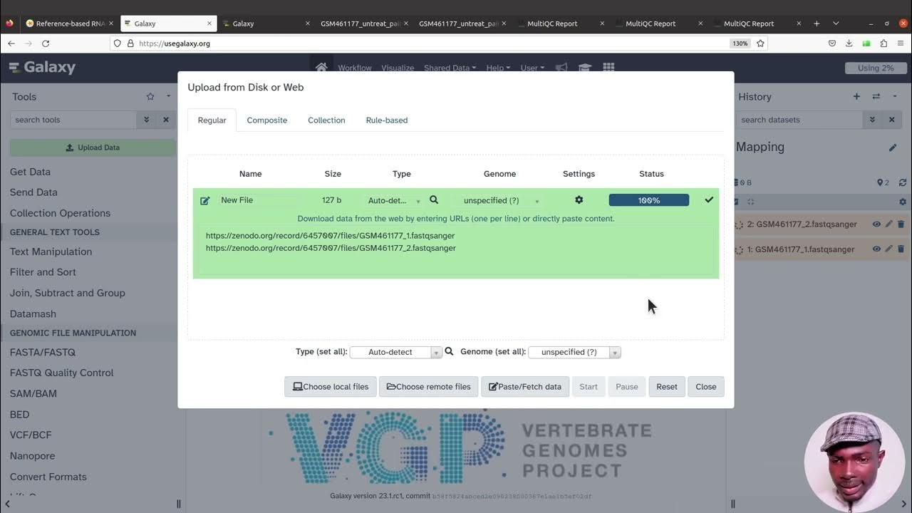 How to Import RNA Seq Datasets into Galaxy for Bioinformatics - YouTube