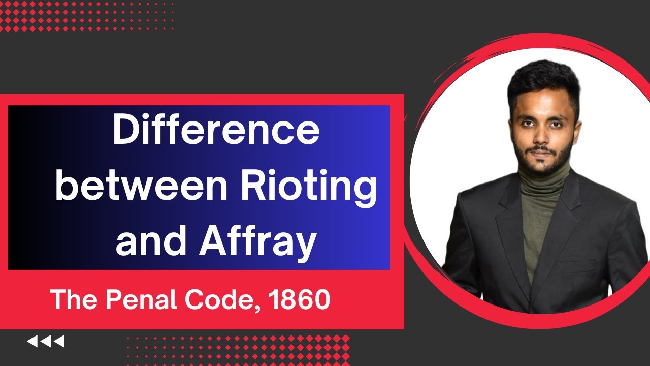 Difference between affray and rioting - YouTube