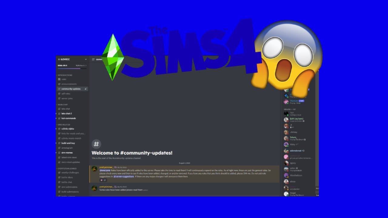 This SIMS 4 player made a Sims 4 DISCORD server for sharing MODS and CC ...