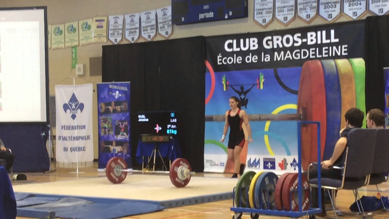 Jessica Ruel - arraché 81 kg - YouTube