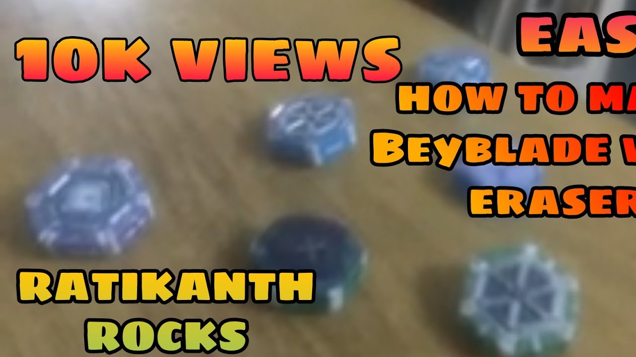 How to make Beyblade with doms eraser - YouTube