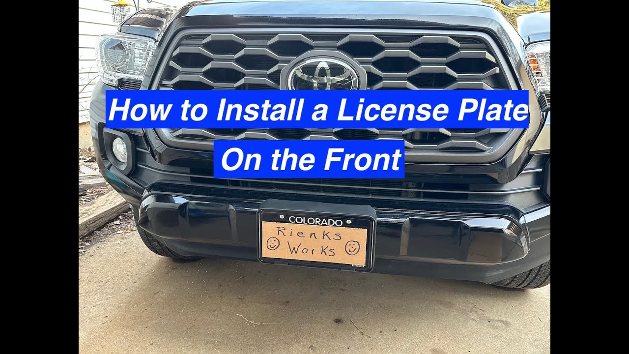Front License Plate Install - YouTube