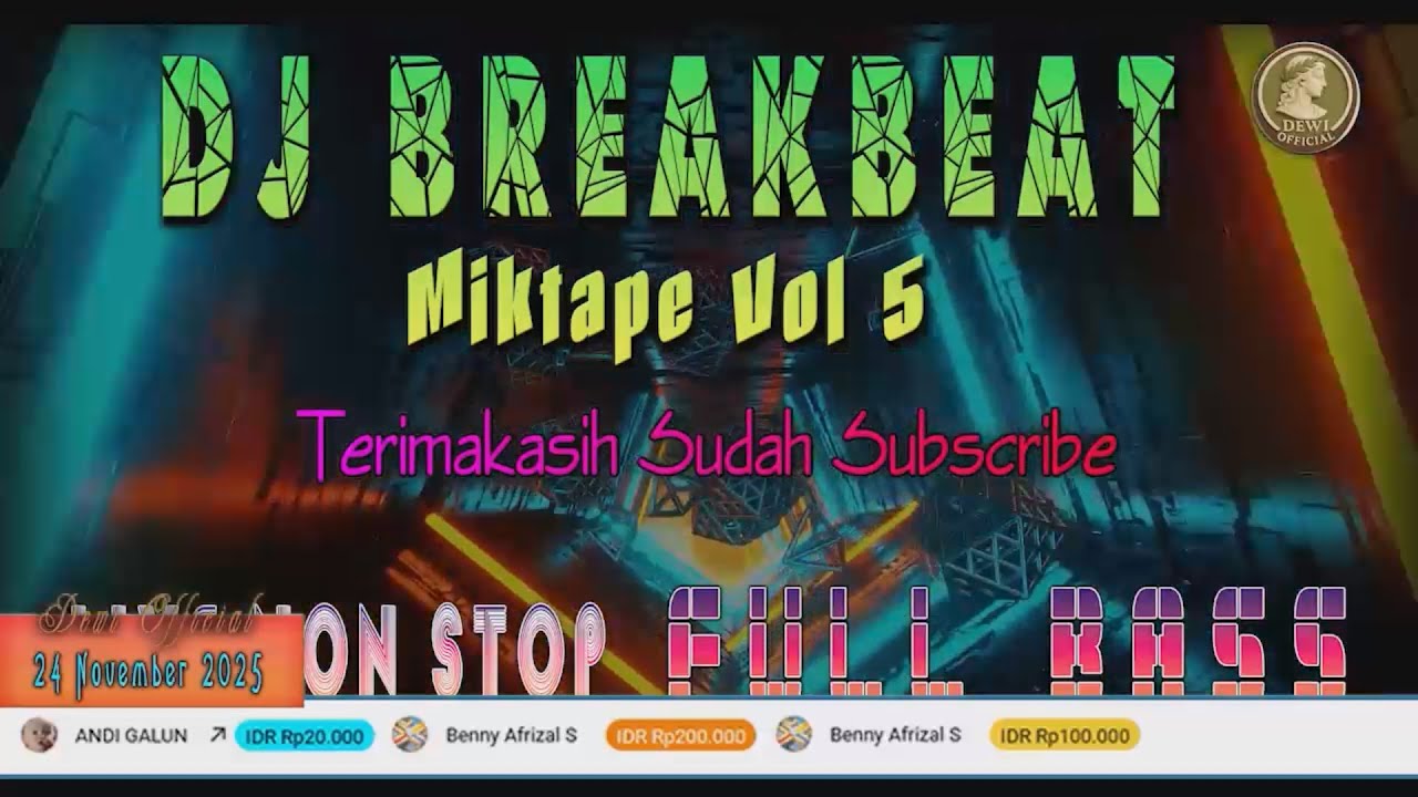 🔴 Dj Breakbeat Mixtape Vol 5 | Live Non Stop - YouTube