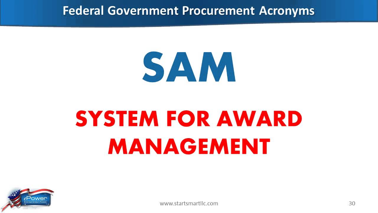 Federal Government Procurement Acronyms - YouTube