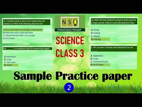 Science Olympiad class 3 - Sample Paper 2 - YouTube