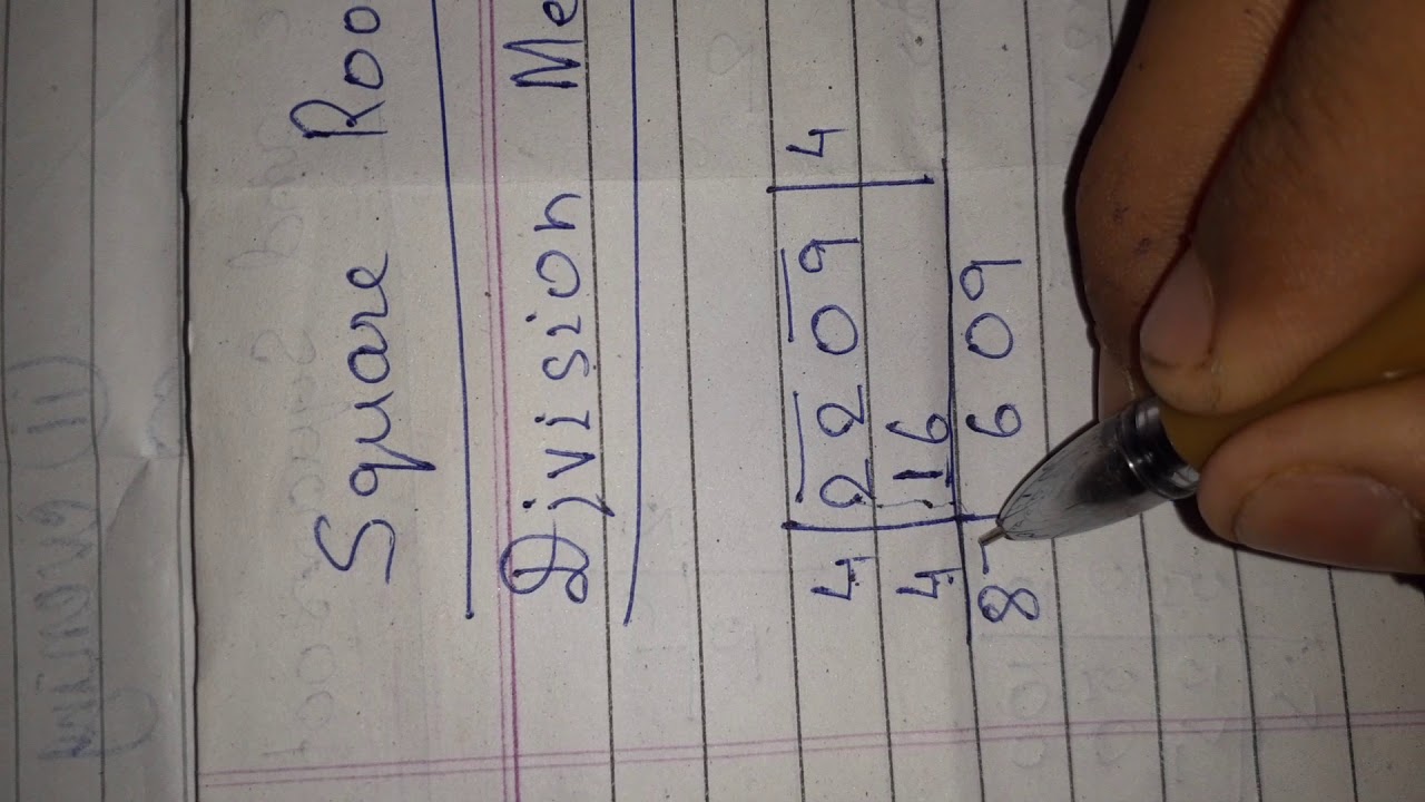 Square root by division method - YouTube