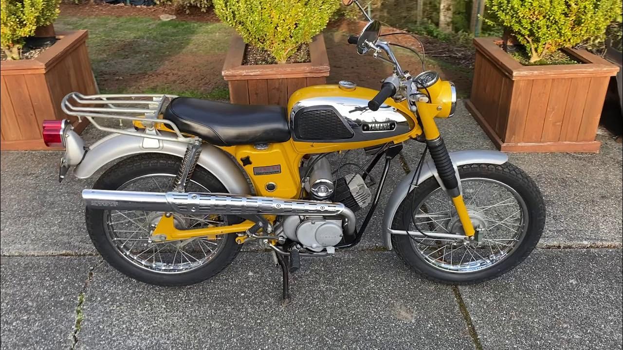 1967 Yamaha YL2C Trailmaster 100 - Startup and walkaround - YouTube