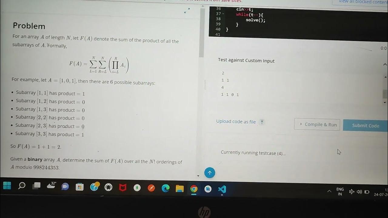 sum of product 2 codechef solution|| with code || July long challange 2022 - YouTube
