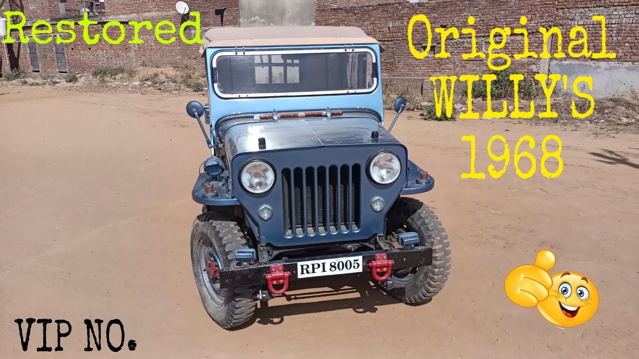 1968 WILLY'S restored / vip no. /only 1 in india /WILLY'S jeep/jeep/all ...