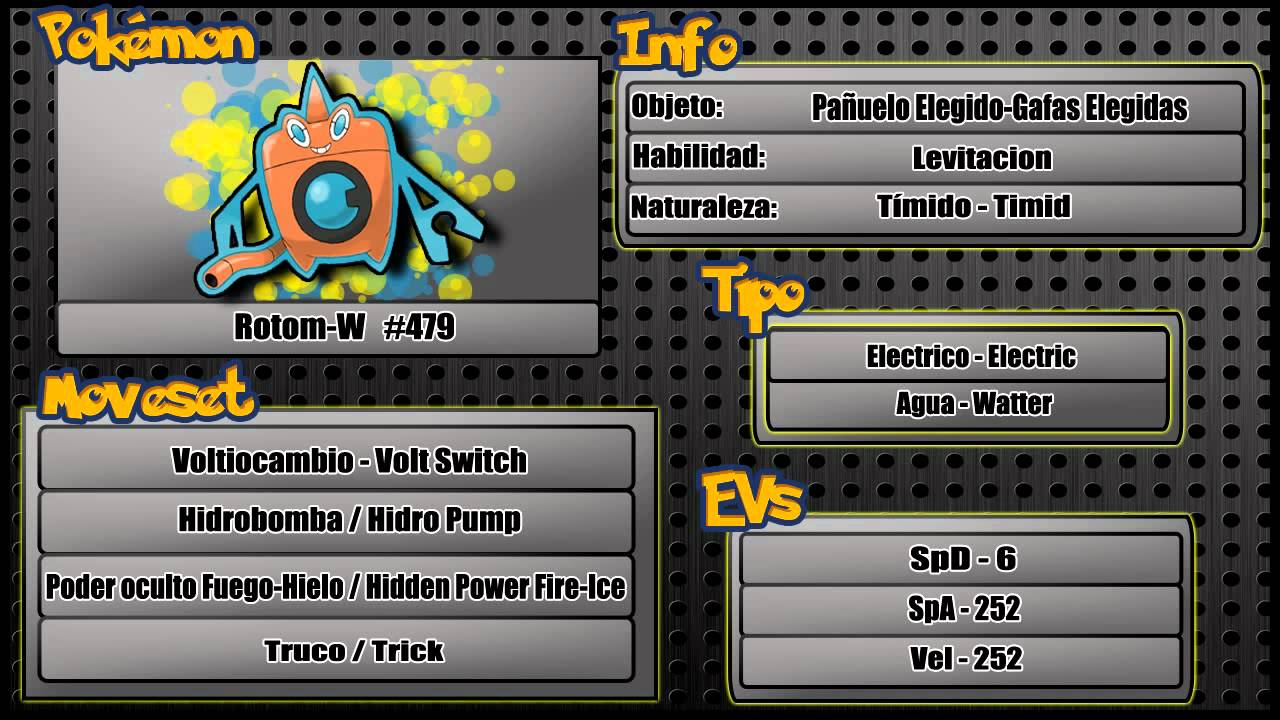 Moveset Rotom-W #479 Pokemon Black and White narrado en español [OU][HD ...