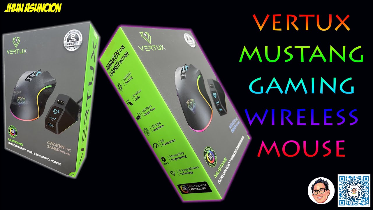 VERTUX MUSTANG WIRELESS GAMING MOUSE - Unboxing - YouTube