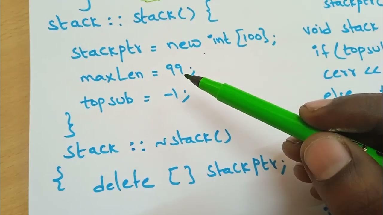Unit IV - Lecture 08 - Stack ADT using C++ - part 03 - YouTube