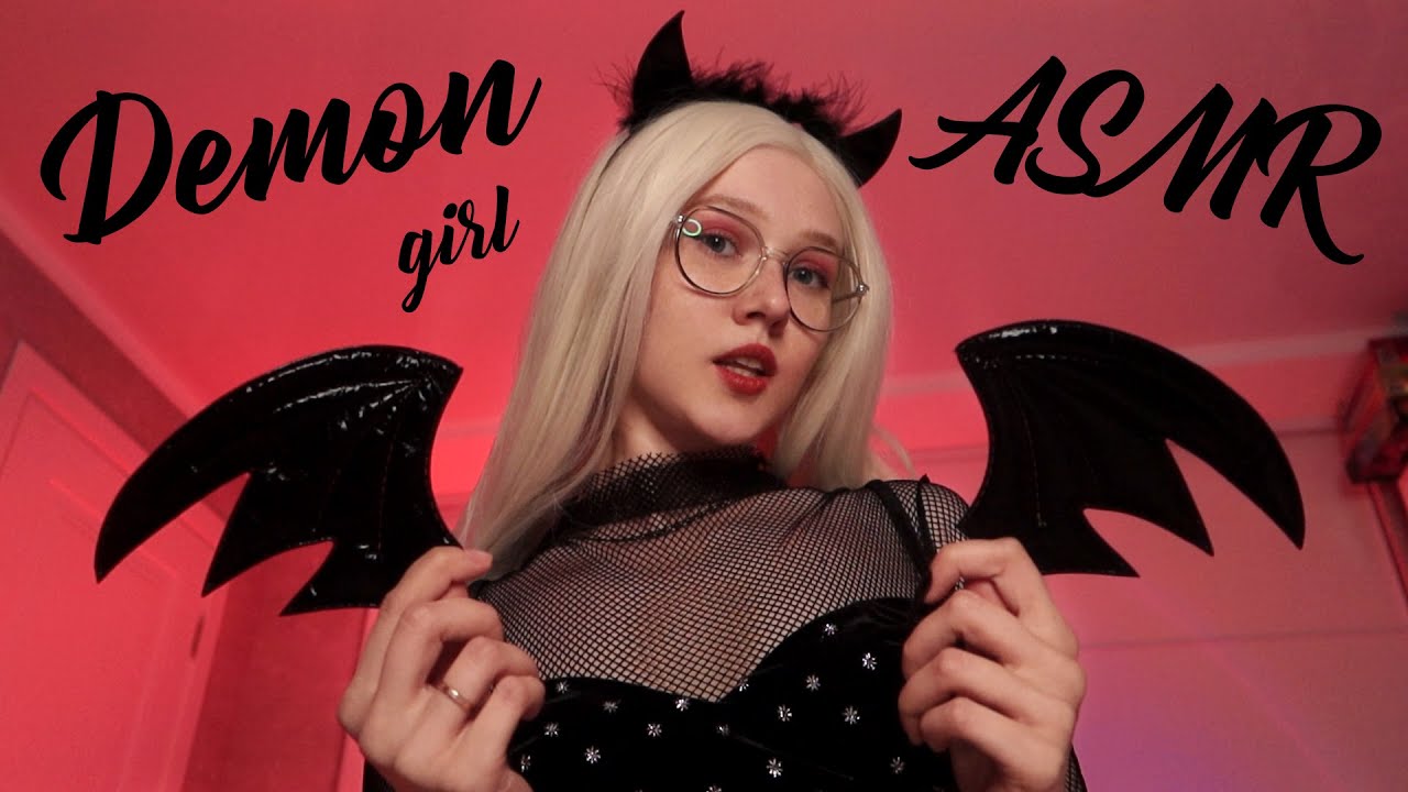 ASMR Demon girl helps you relax tapping scratching mouths sounds 👠 - YouTube