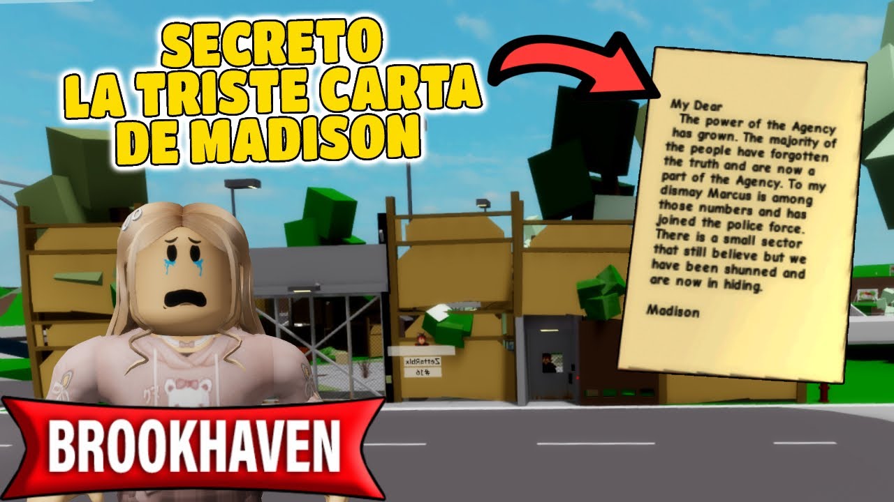 LA TRISTE CARTA DE MADISON 😢 NUEVO *SECRETO* en BROOKHAVEN ROBLOX - YouTube