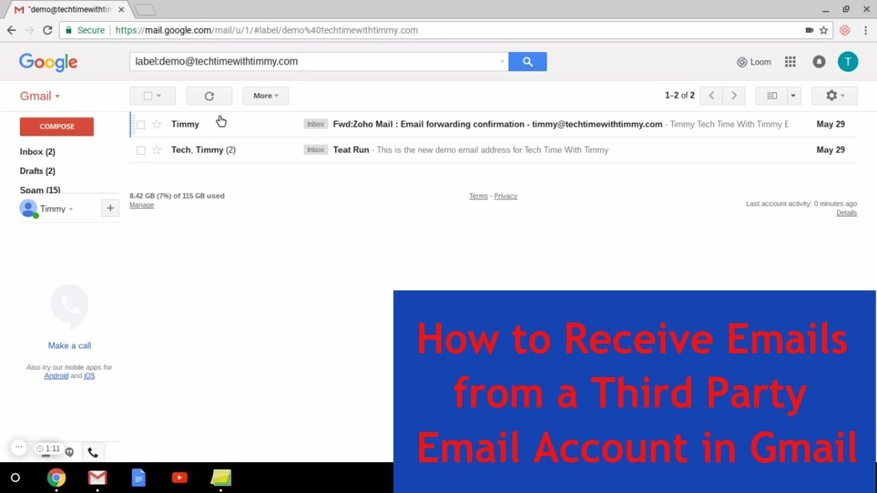 How To Receive Emails From A 3rd Party Email Account In Gmail YouTube How To Receive Emails From A 3rd Party Email Account In Gmail YouTube