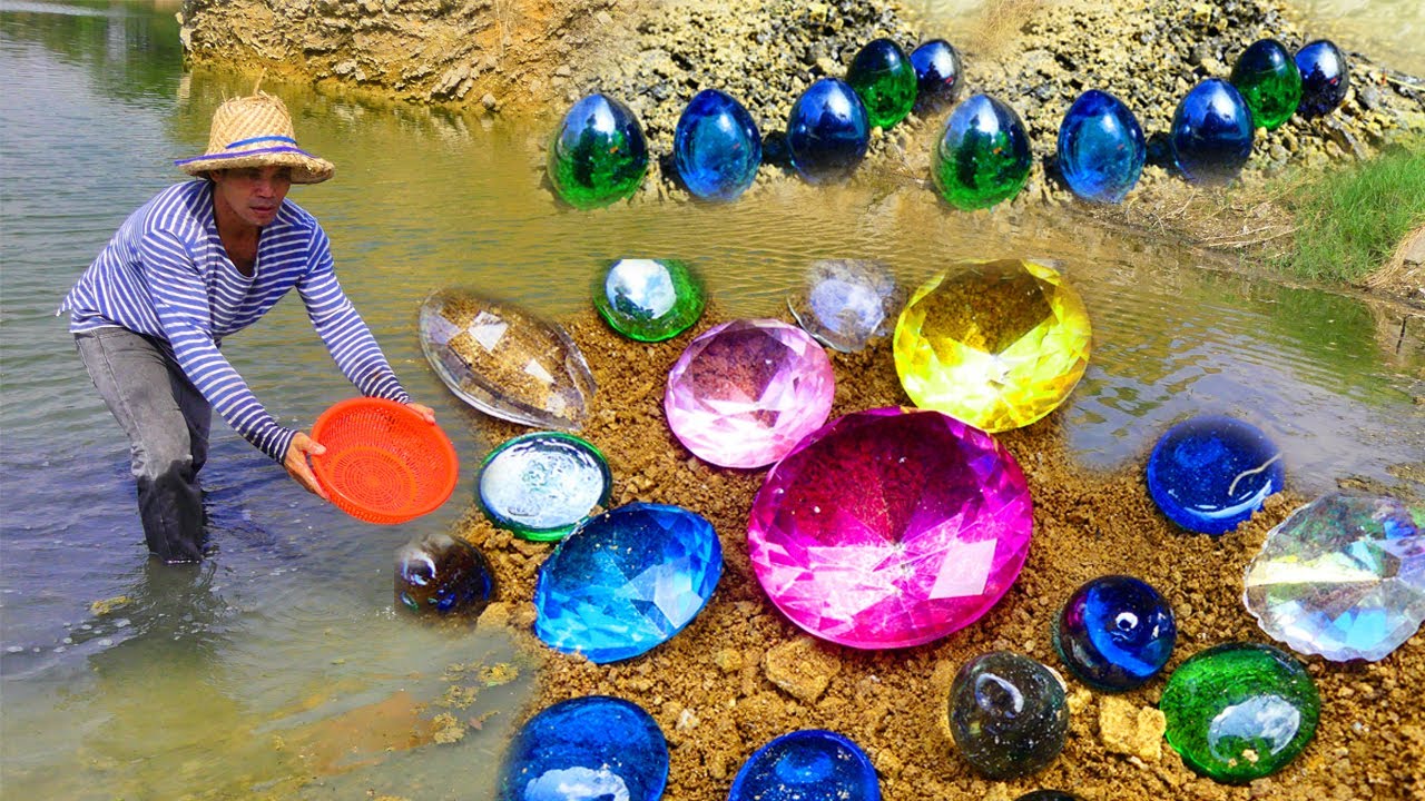 Diamonds and gems found in the river Many gold and diamonds have been ...