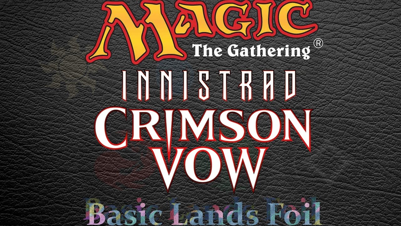 MTG Crimson Innistrad Vow (VOW) basic lands foil - YouTube