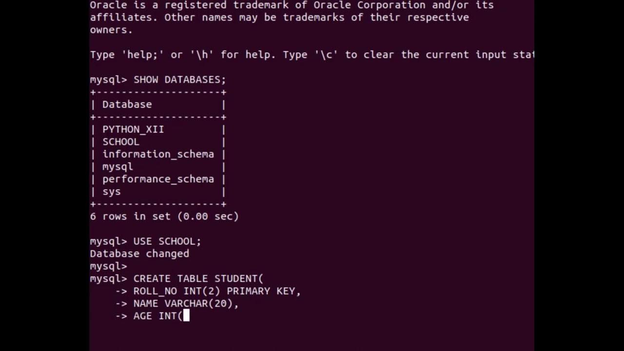 CREATE NEW TABLE IN MYSQL - YouTube