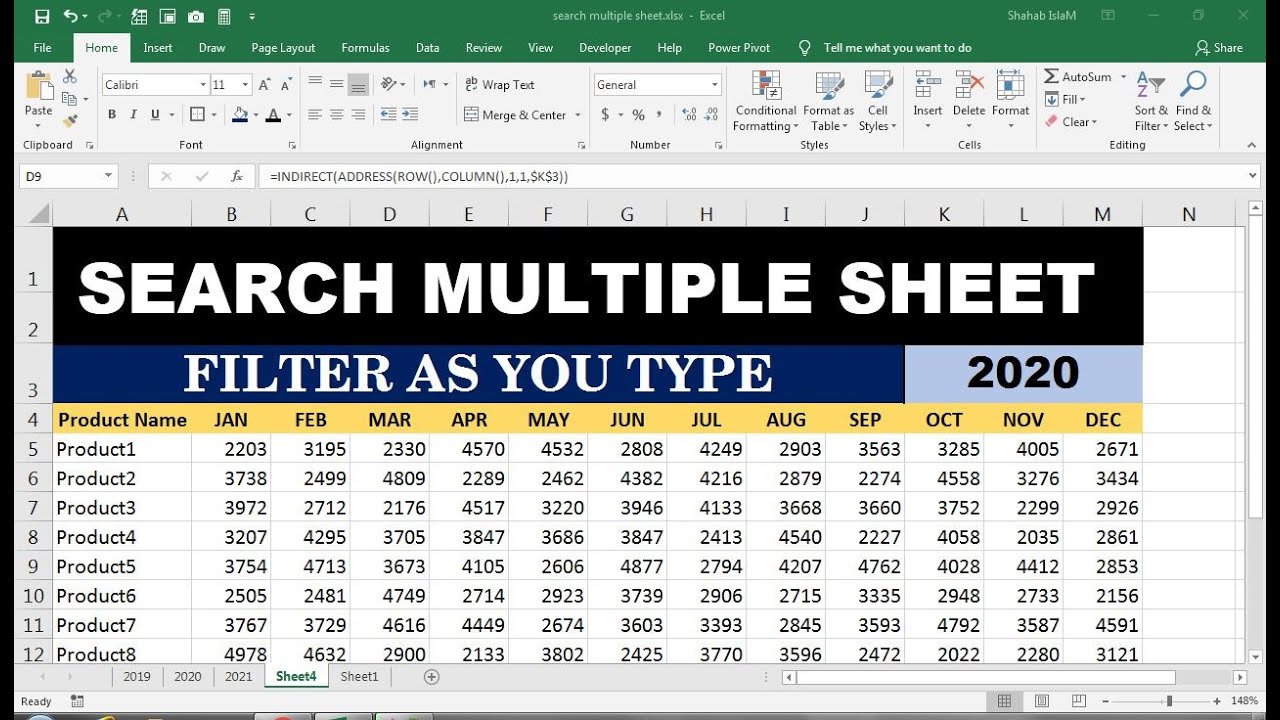 How To Search Multiple Sheet In Excel YouTube How To Search Multiple Sheet In Excel YouTube