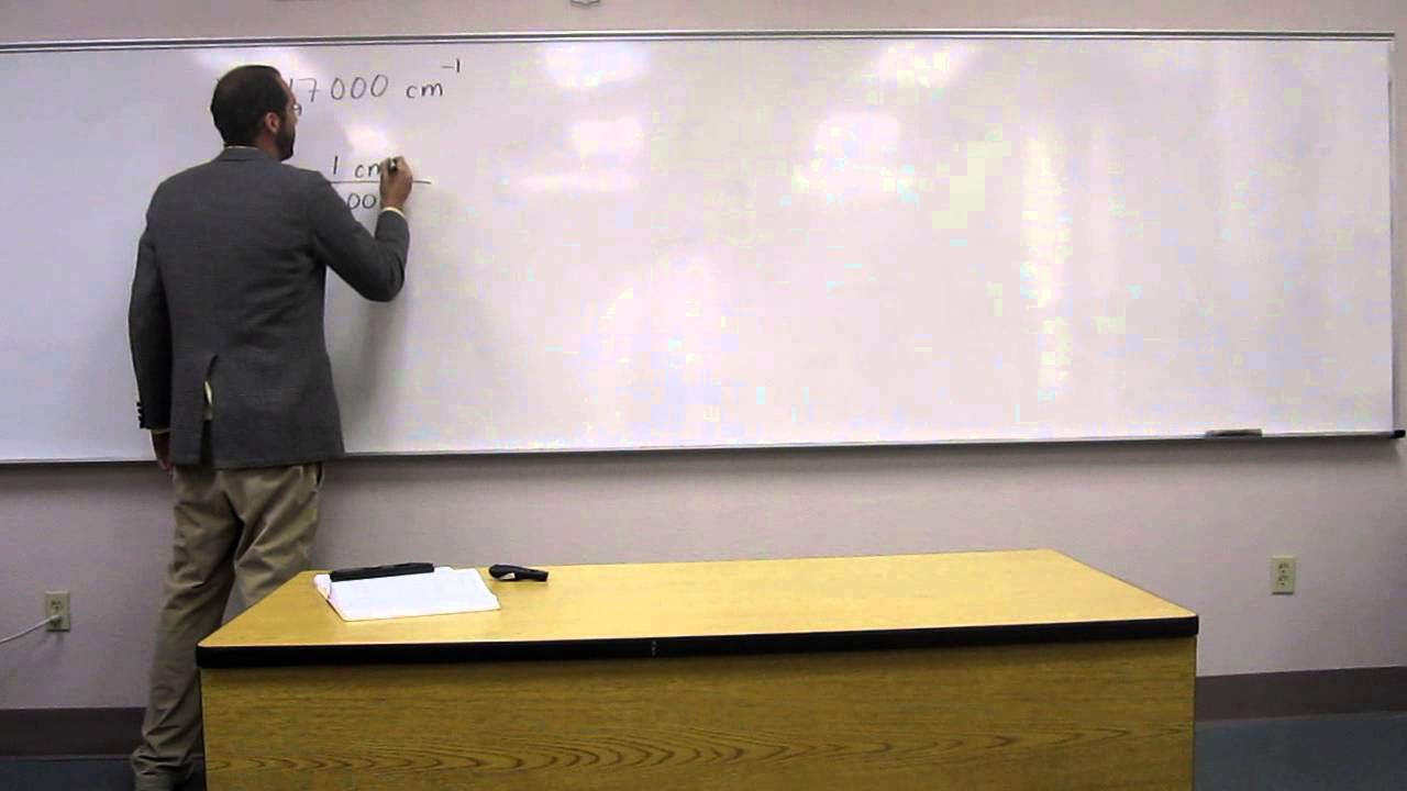 Convert Wavenumber cm 1 To Nanometers nm 001 YouTube