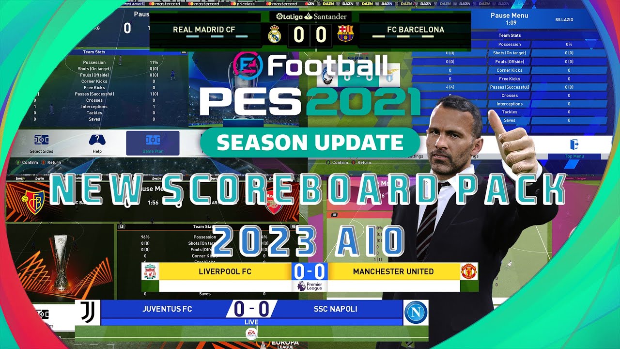 PES 2021 Update Scoreboard 2023 AIO Season 22/23 For PES21 | Tutorial ...