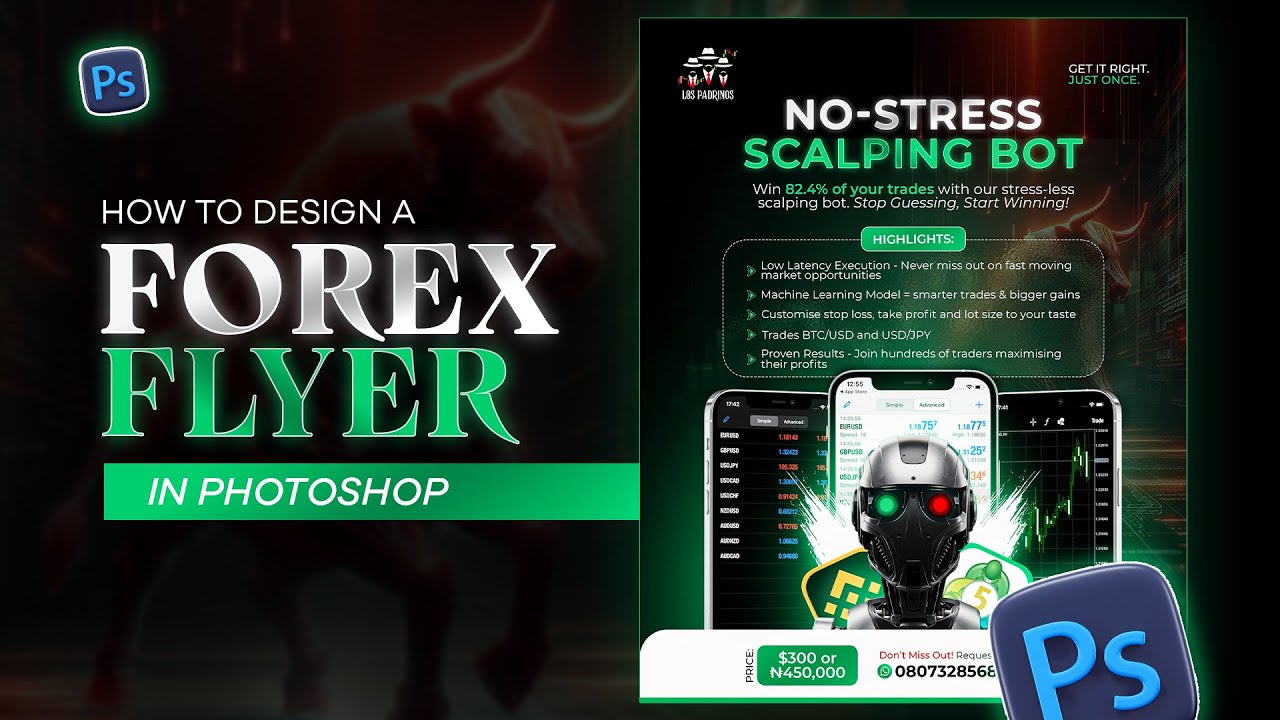 Design a Forex Flyer in Photoshop - YouTube