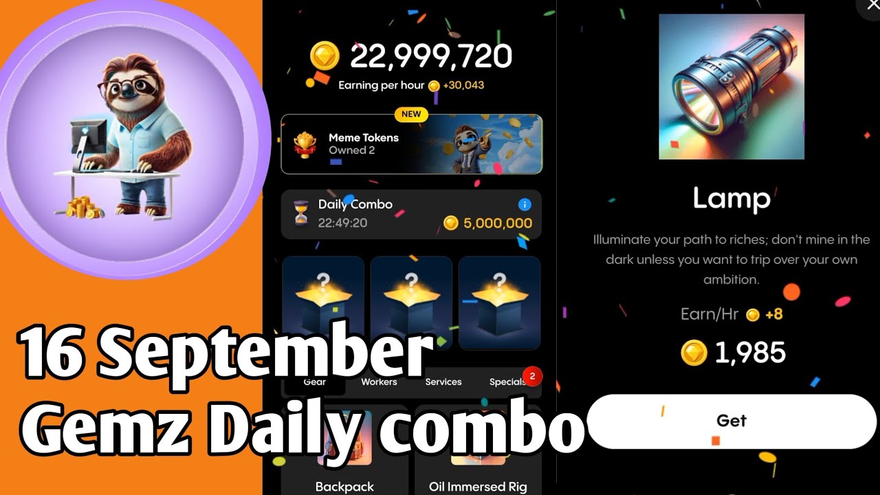 Gemz daily Combo today 16 September | Gems daily Combo today | combo ...