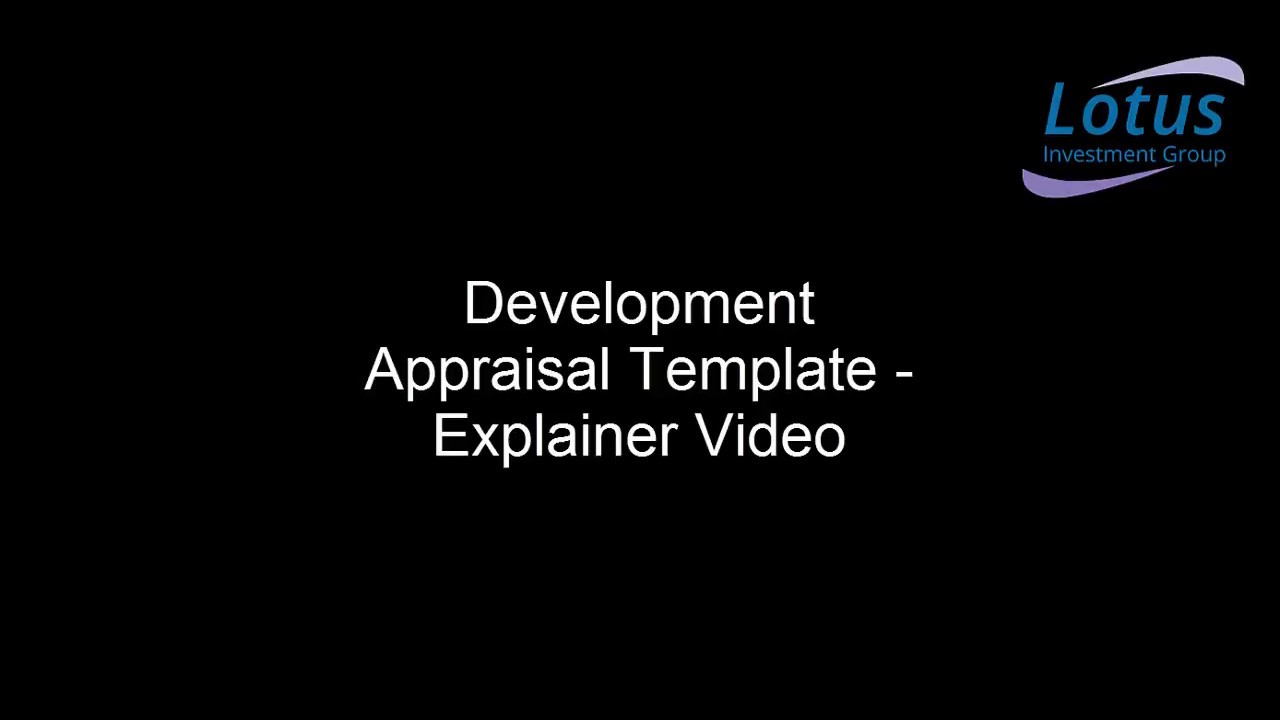 Development Appraisal Template - Tool For Property Developers - YouTube