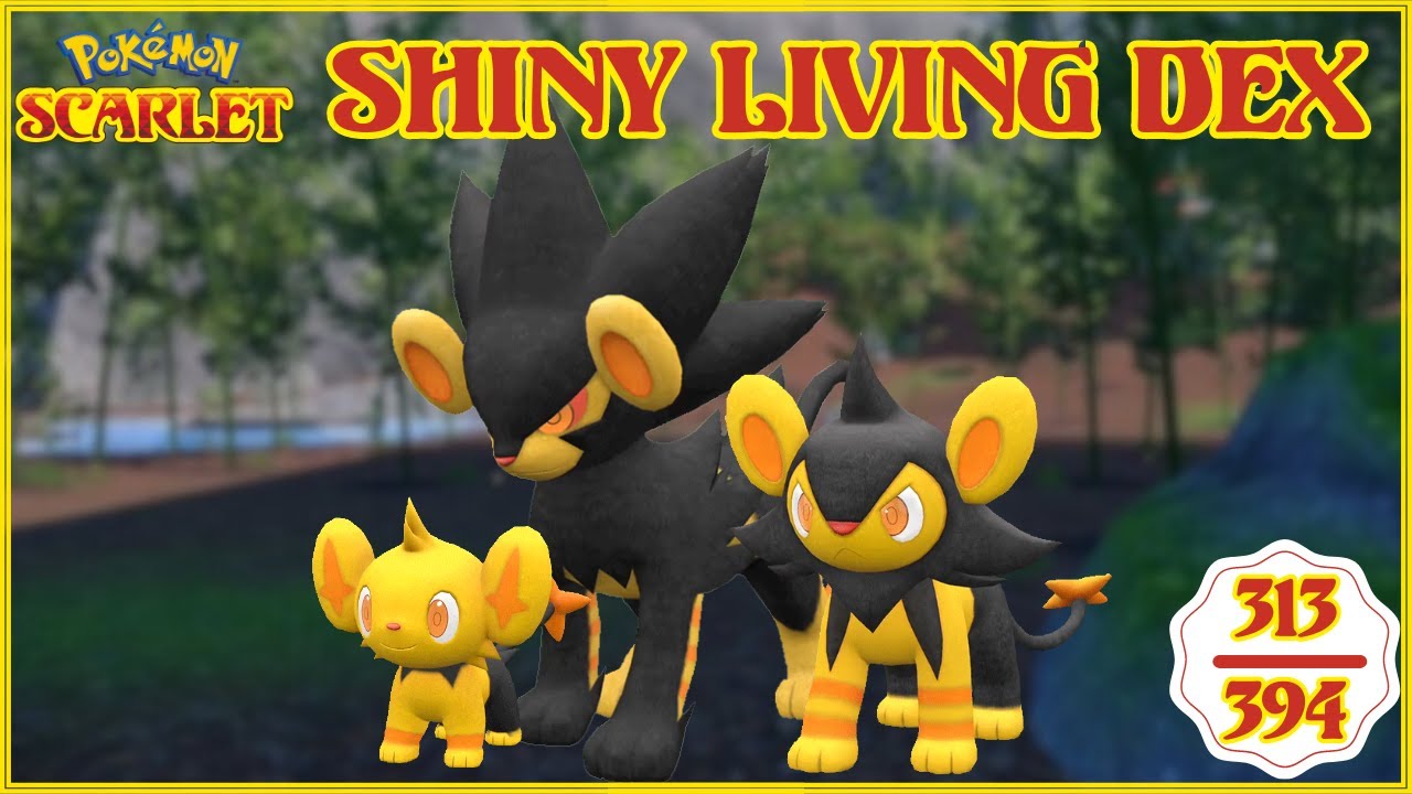 🔴 LIVE Shiny Hunting the Luxray Line! | Pokémon Scarlet Living Dex 313/ ...