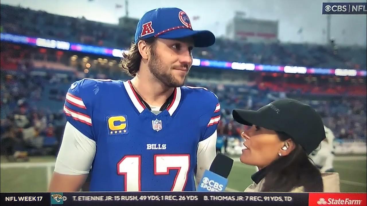 Josh Allen Bills Post Game Interview "Undefeated At Home" | Jets - Bills - YouTube