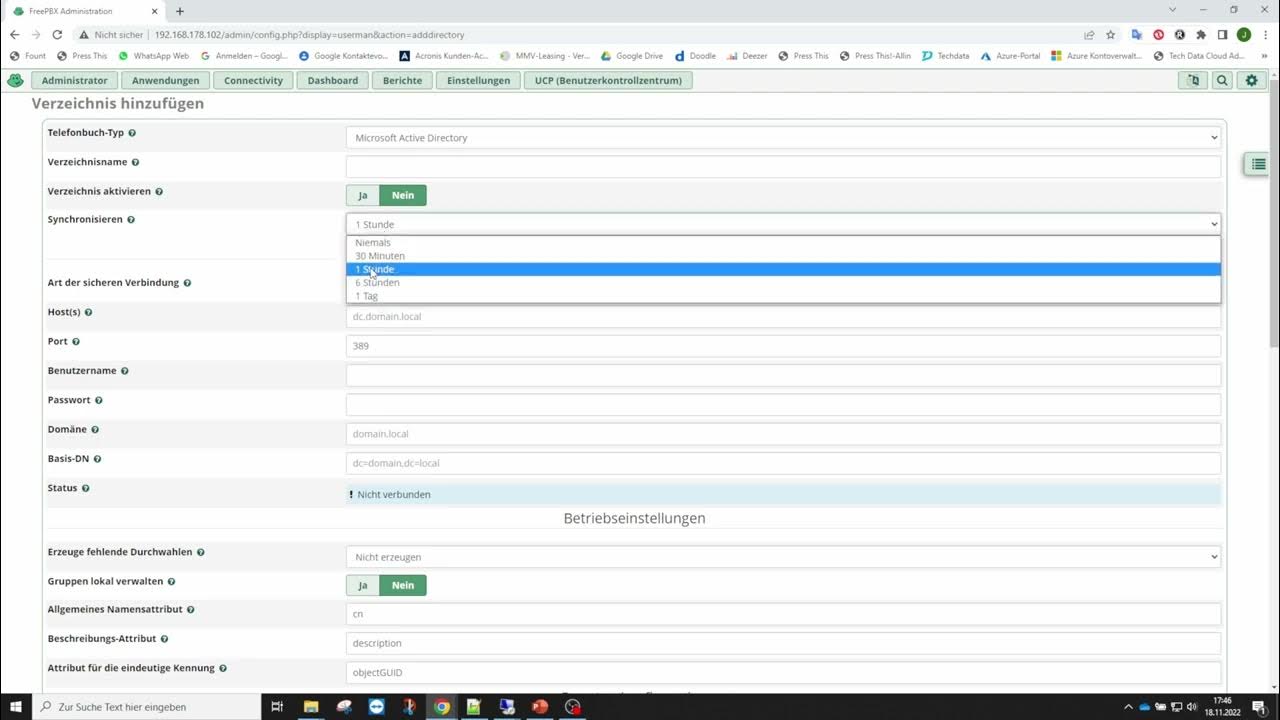 Themenreihe FreePBX/Asterisk Teil 4.33. Benutzerverwaltung über Active ...