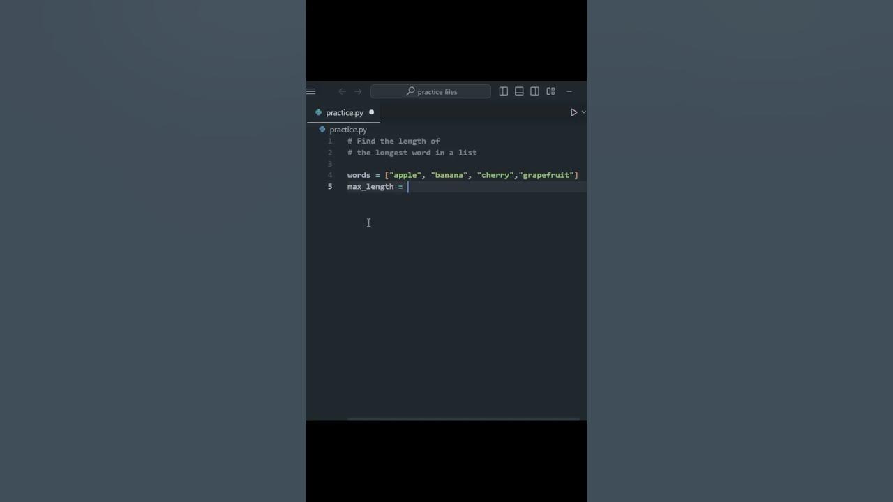 Find The Length Python Pythonprogrammingcodinglearnpython Pythonforbeginners Youtube 3639