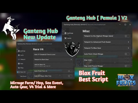 Blox Fruit Best Script Ganteng Hub [ Pemula ] V2 Update | V4 Trail ...