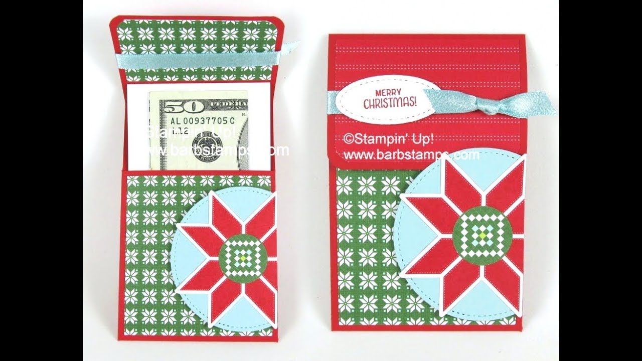 Gift Card, Treat, Cash Slider, Holder, Pouch Stampin' Up! - YouTube