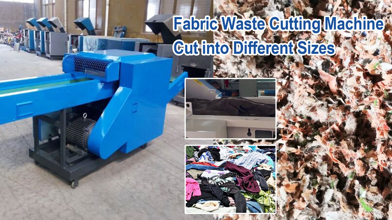 Fabric Waste Cutting Machine in Action | Adjustable Sizes & High Output ...
