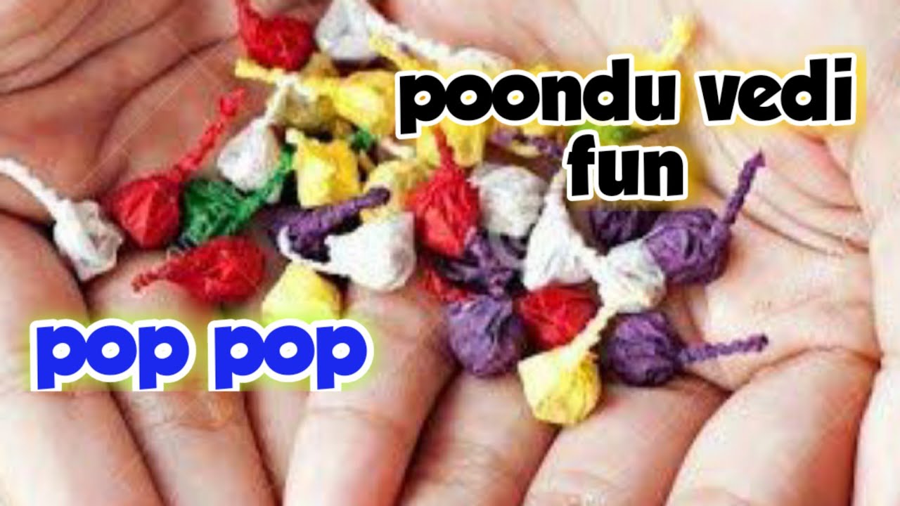 FUN WITH POP POP CARCKERS | poondu vedi | fun diwali celebration | pop ...
